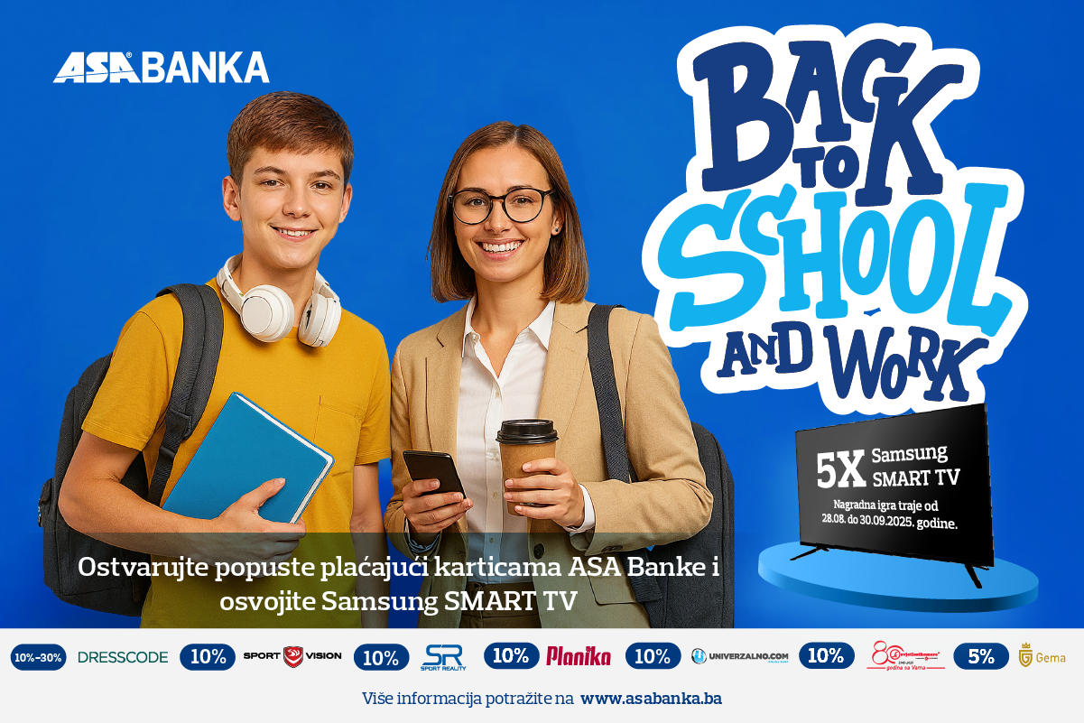 Back to school & work: ASA Banka donosi ekskluzivne popuste i vrijedne ...